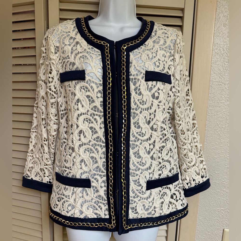 Boston Proper Lace Jacket - Gem